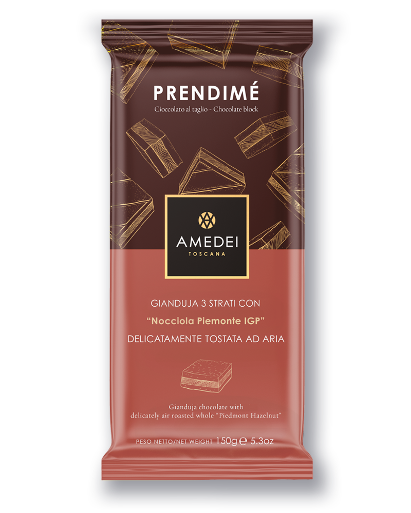 3 layer gianduja chocolate, 150g - Amedei shop