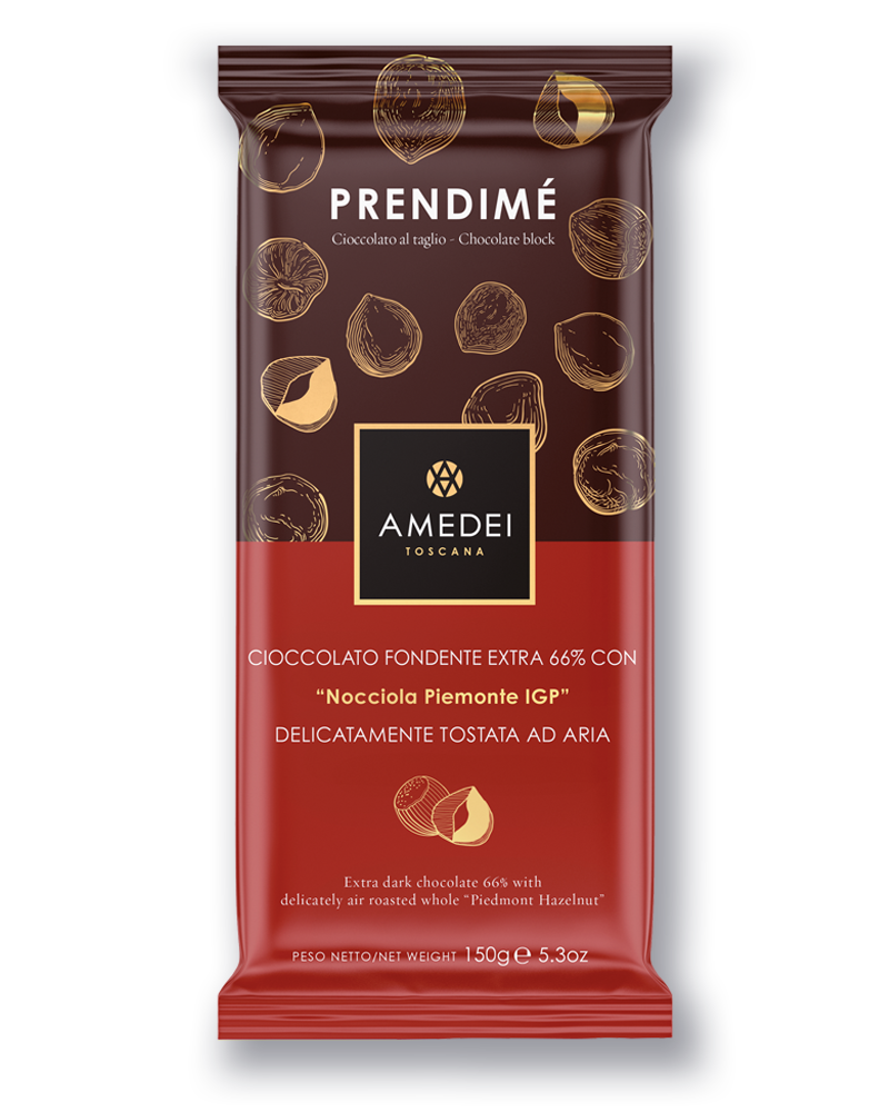 Dark chocolate with hazelnuts, 150g - Amedei shop