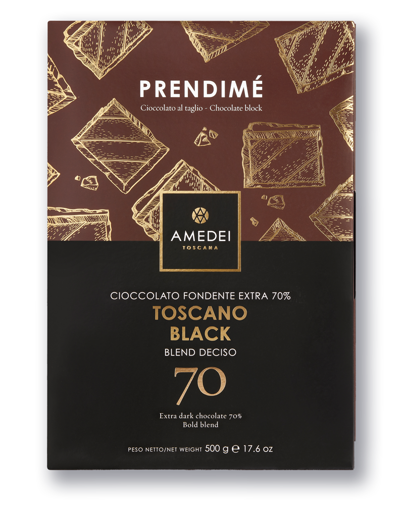 Cioccolato al taglio Toscano Black 70, 500g - Amedei shop